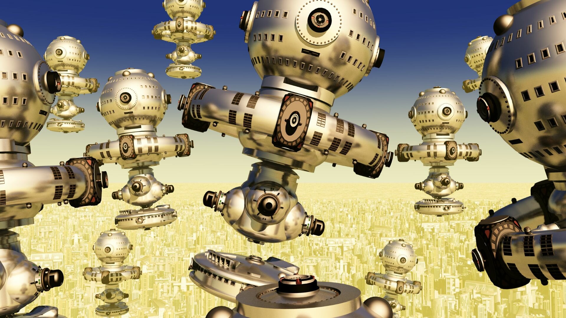 Self-Replicating Spacecraft, von Neumann Probes - Atmospheric Lights