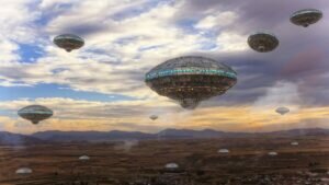 Self-Replicating Spacecraft, von Neumann Probes - Atmospheric Lights